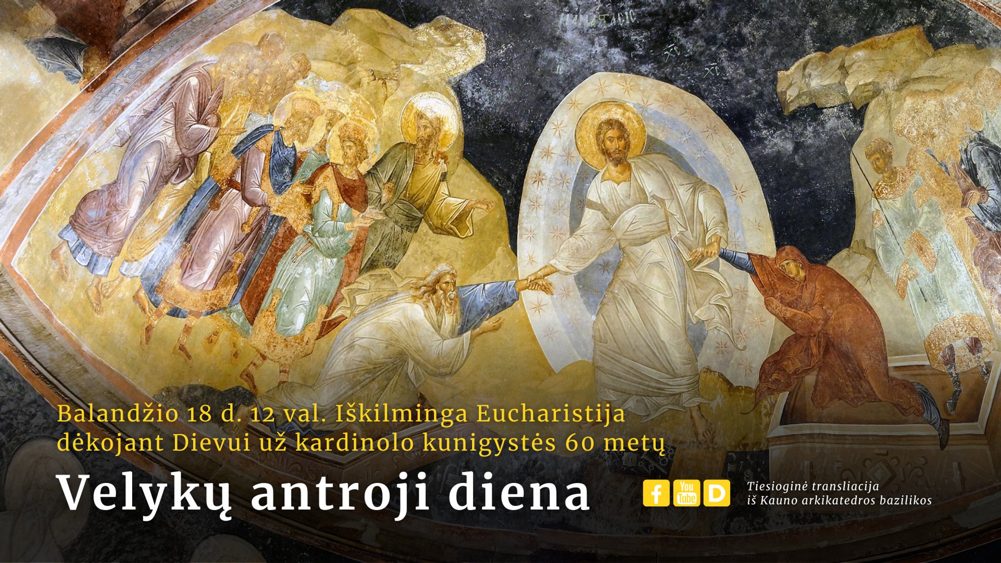 Antrosios Velykų dienos šv. Mišios iš Kauno arkikatedros bazilikos ...