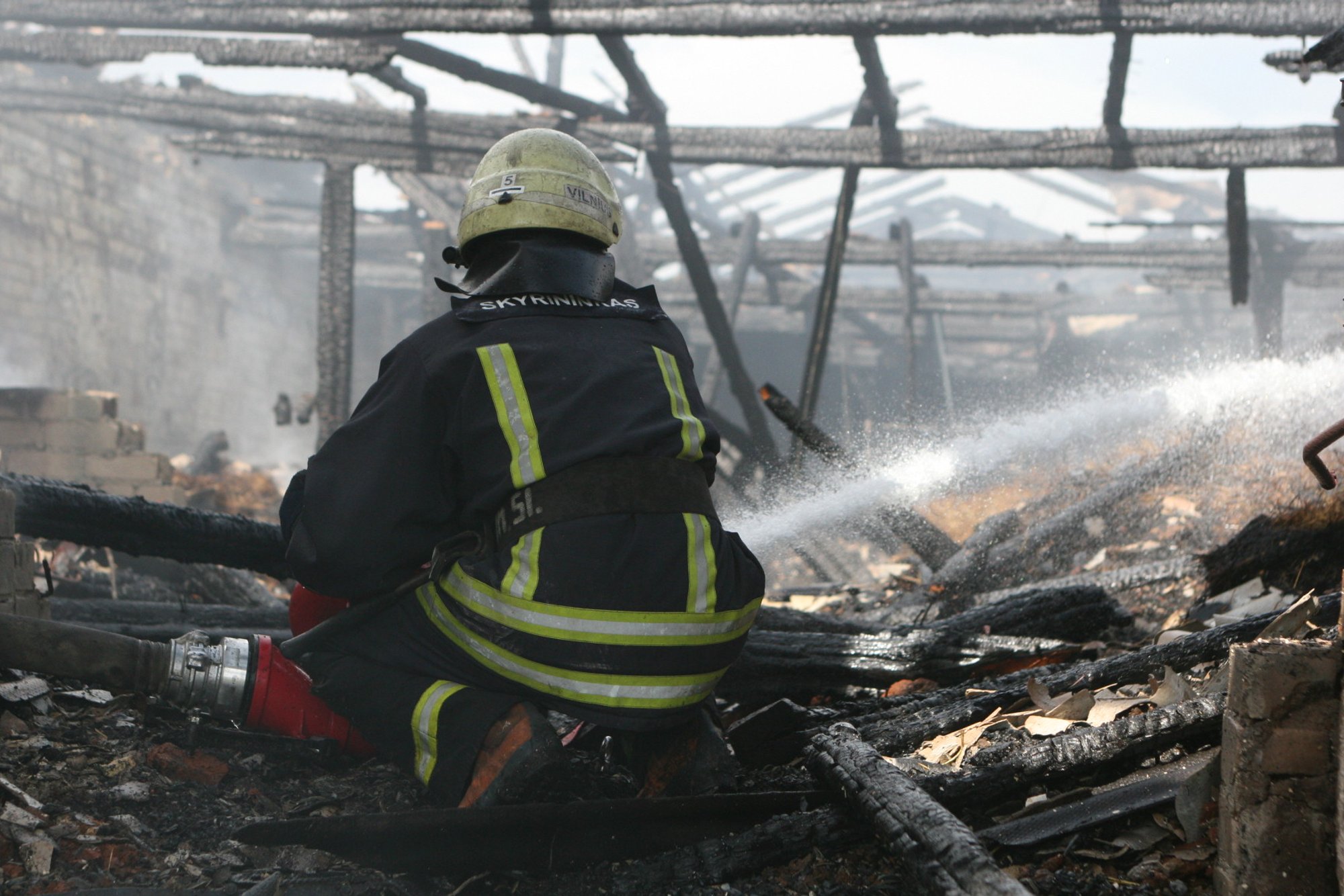 Vilniaus r. užsiliepsnojo arklidės, sudegė antikvarinės karietos - Delfi