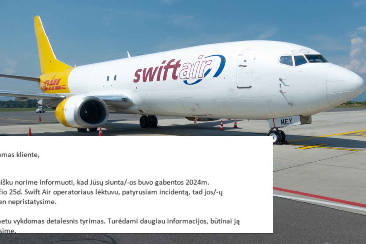 Gyventojai sulaukė laiškų iš DHL – ko tikėtis žmonėms, kurių siuntos buvo sudužusiame lėktuve ...