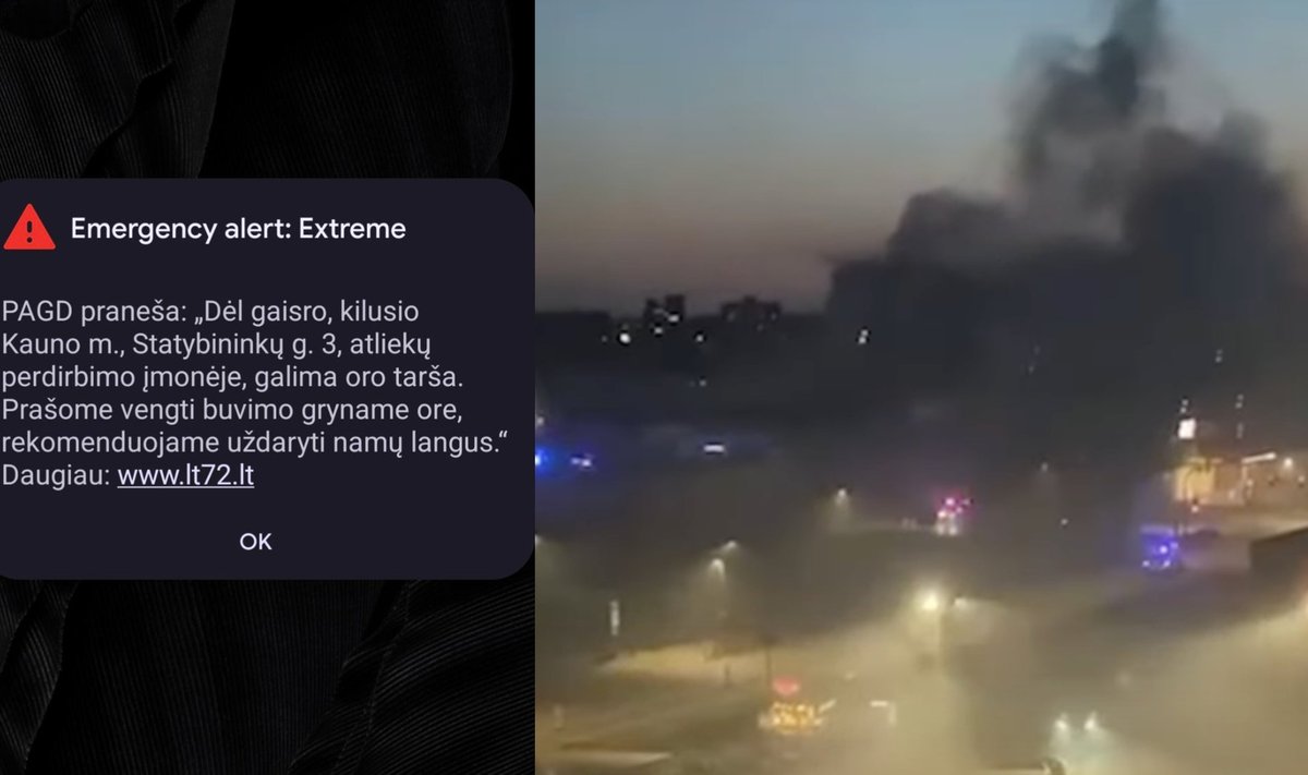 Вильнюсцы возмущены полученным в полночь сообщением о пожаре в Каунасе ...