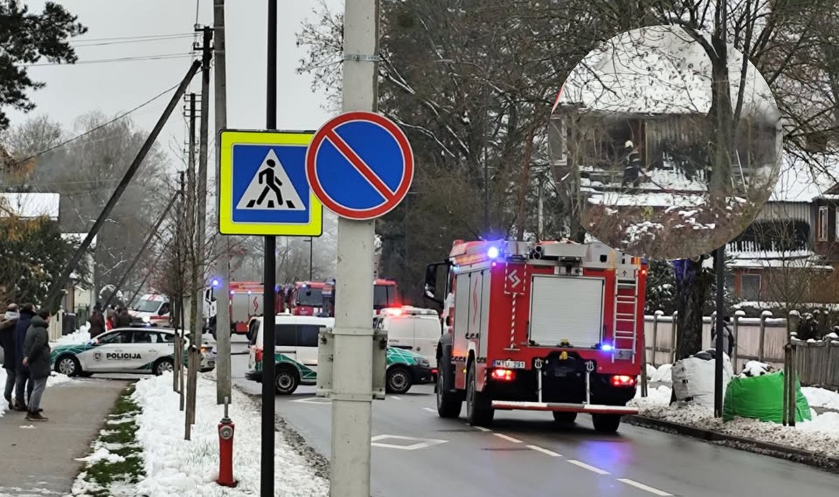 Kaune atvira liepsna degė namas - Delfi