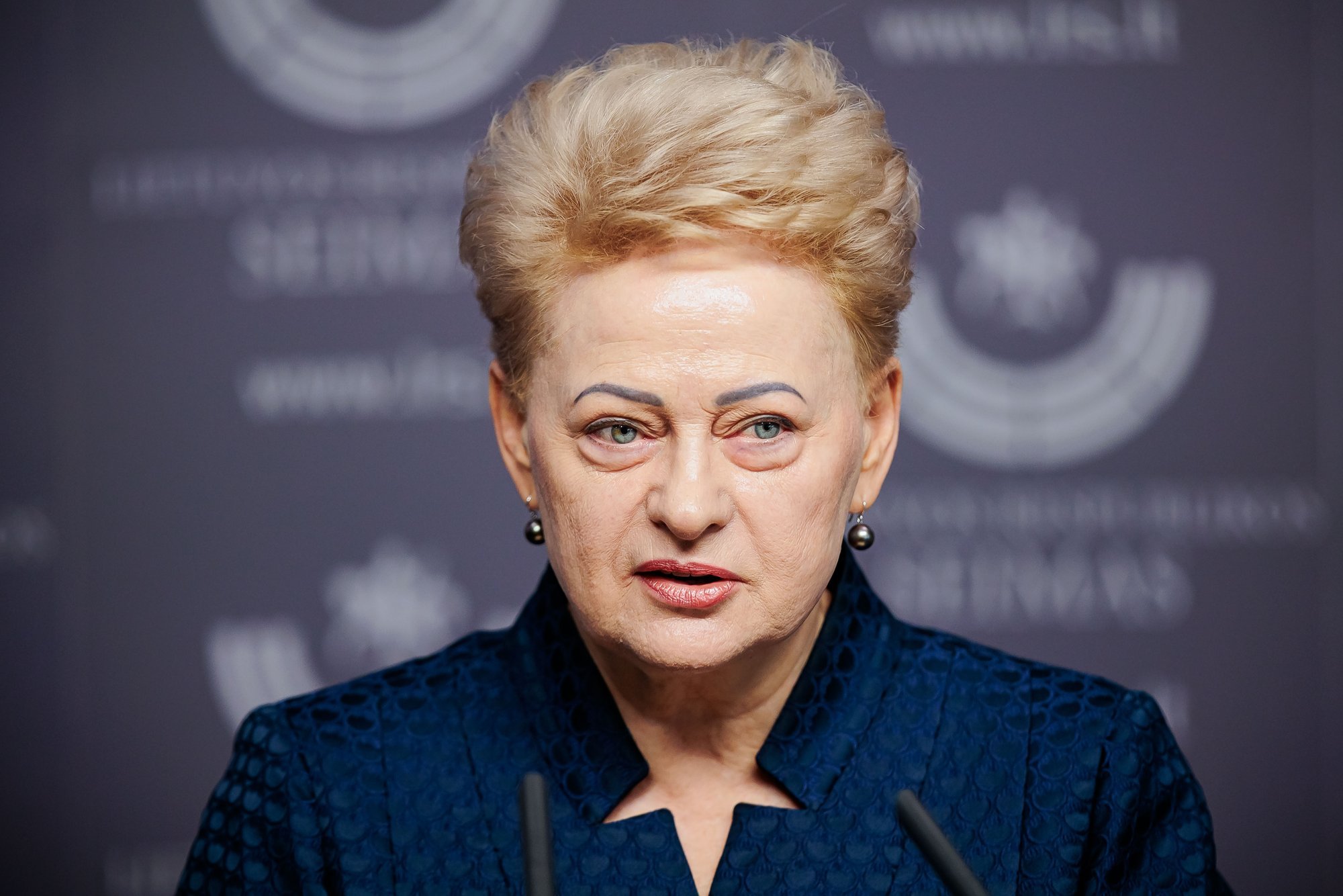 Prezidentė Grybauskaitė Vilniaus Rotušėje iš Pistoriuso rankų atsiėmė ...
