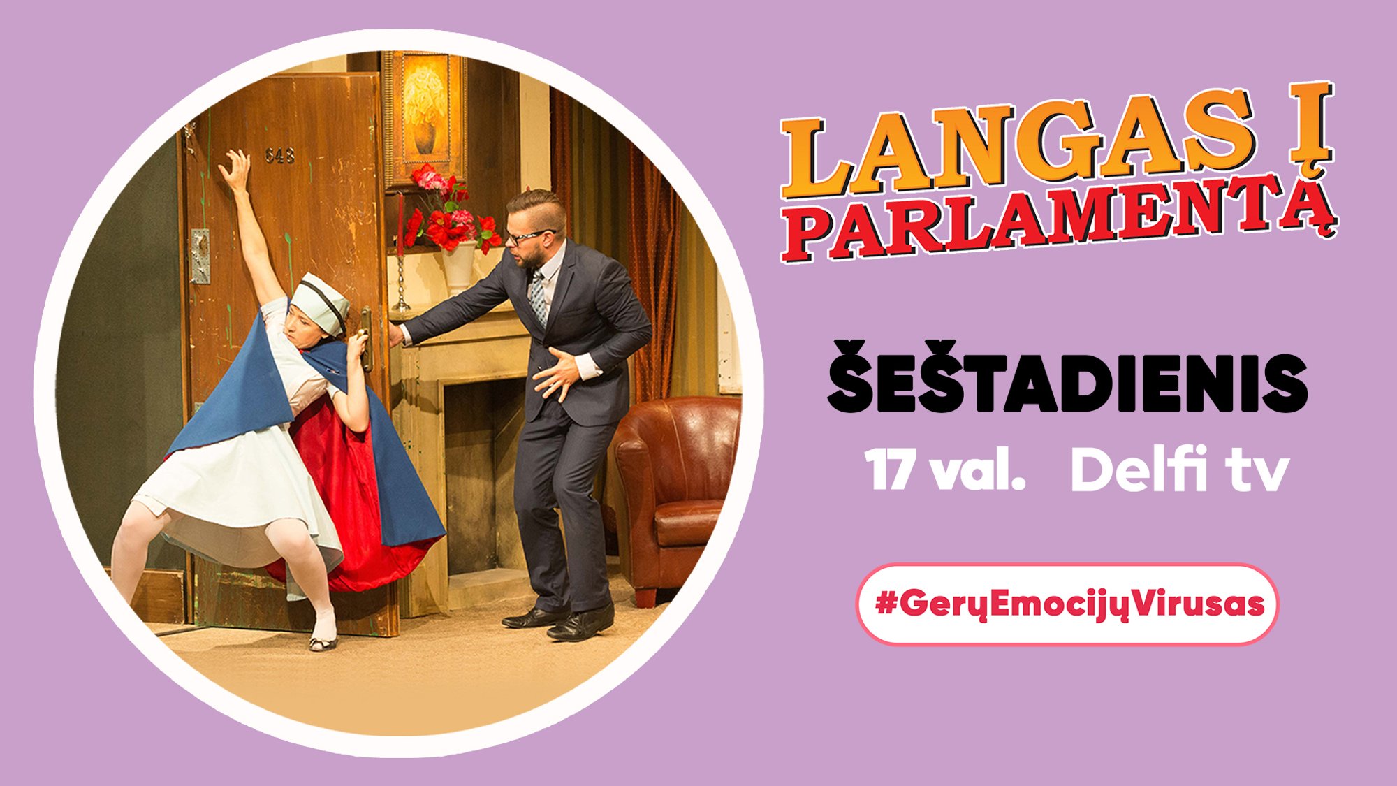 DOMINO teatro spektaklis „Langas į parlamentą“ - Delfi TV
