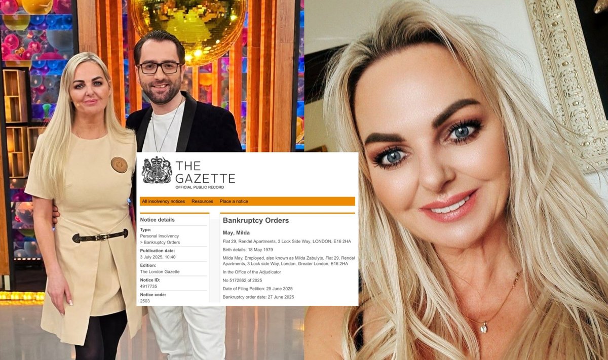 Milda May kreipėsi į jos bankrotą paviešinusį asmenį: daktarai ...