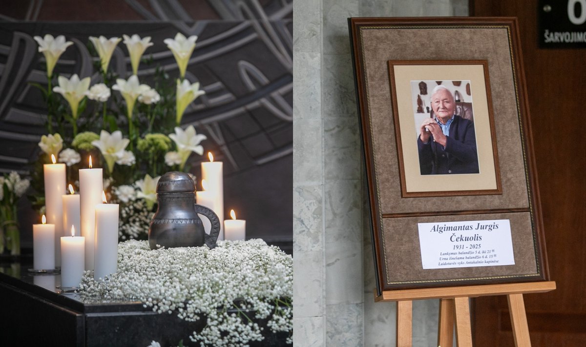 Vilniuje atsisveikinama su mirusiu Algimantu Čekuoliu: paskutinį sudie ...