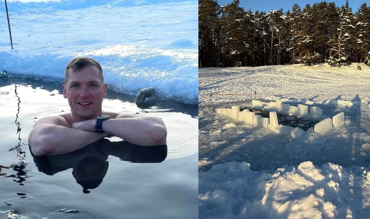 Į ledo eketę įšokęs Robert Duchnevič sulaukė ne tik pagyrų, bet ir ...