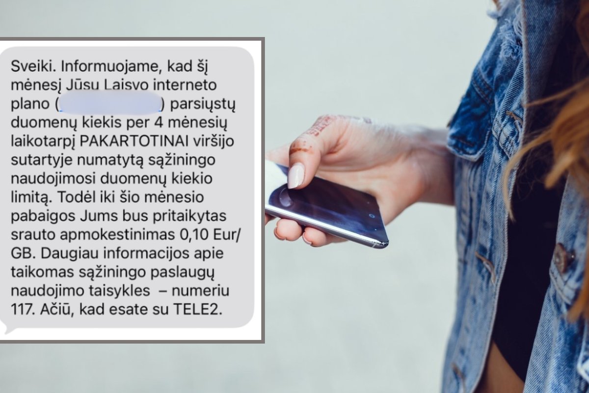 Tele2 neribotas internetas: gavusi žinutę klientė suglumo - Delfi verslas