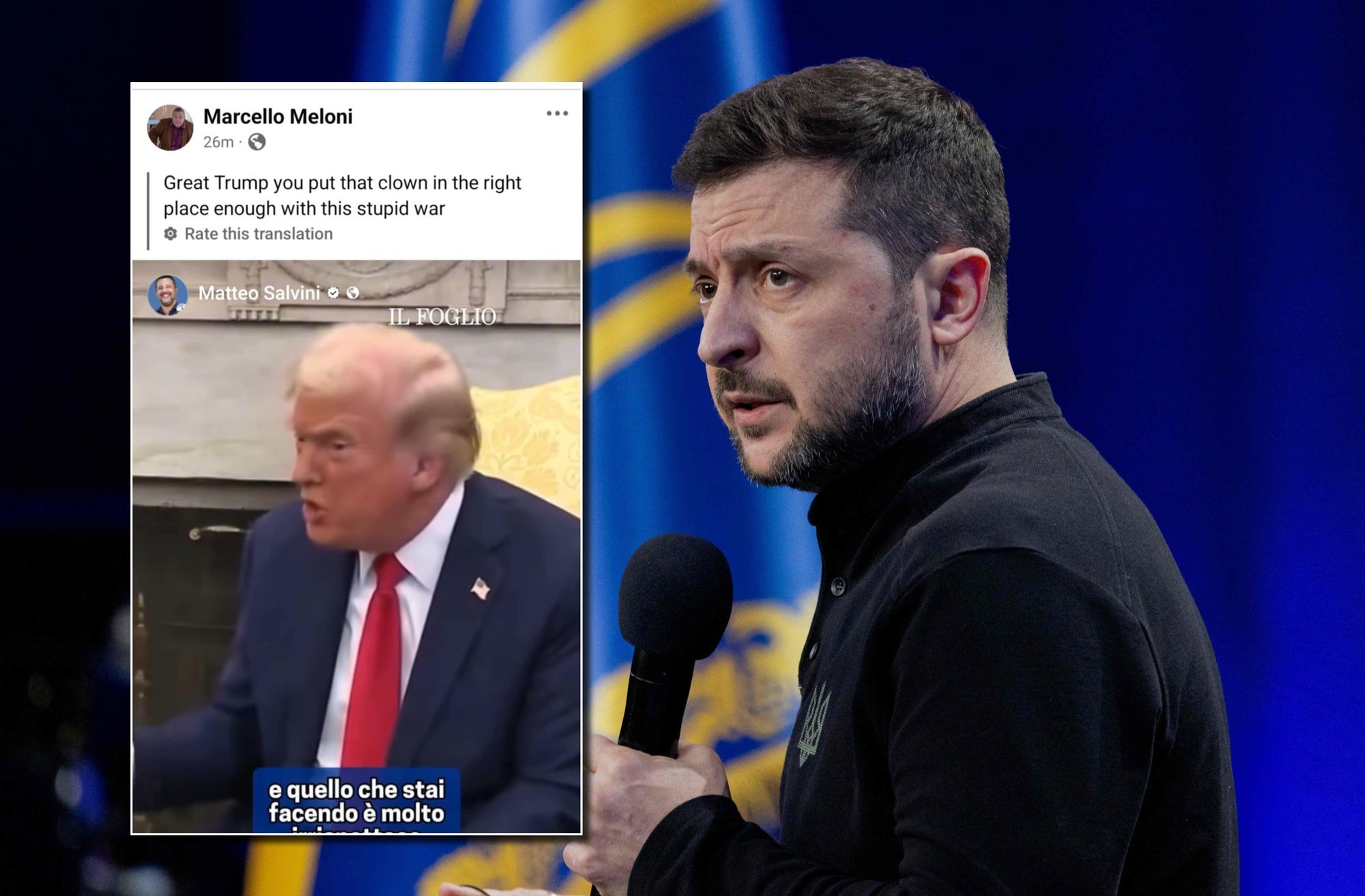 Prabilo skandalu virtusio įrašo apie Zelenskį autorius Marcello: tai nereiškia, kad esu prieš ...