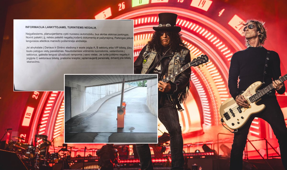 „Guns N’ Roses“ koncerte Kaune žmonės su negalia pakraupo: klaidžiojo rūsyje, o pareigūnai tik ...