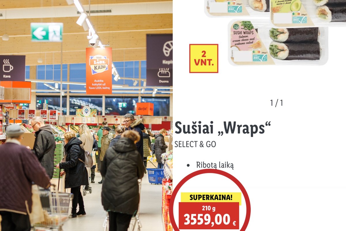 Praleistas kablelis kainoje sukėlė šypseną: už sušių patiekalą ...