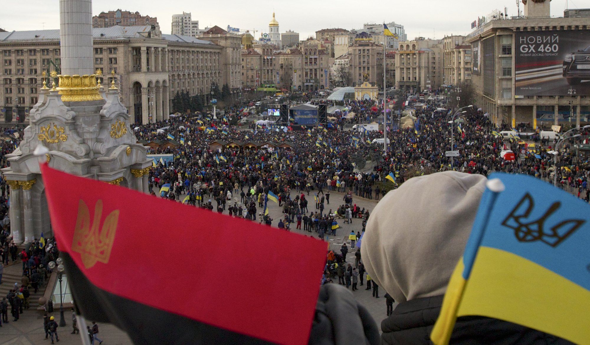Ukrainos protestų epicentre - lavonas - Delfi