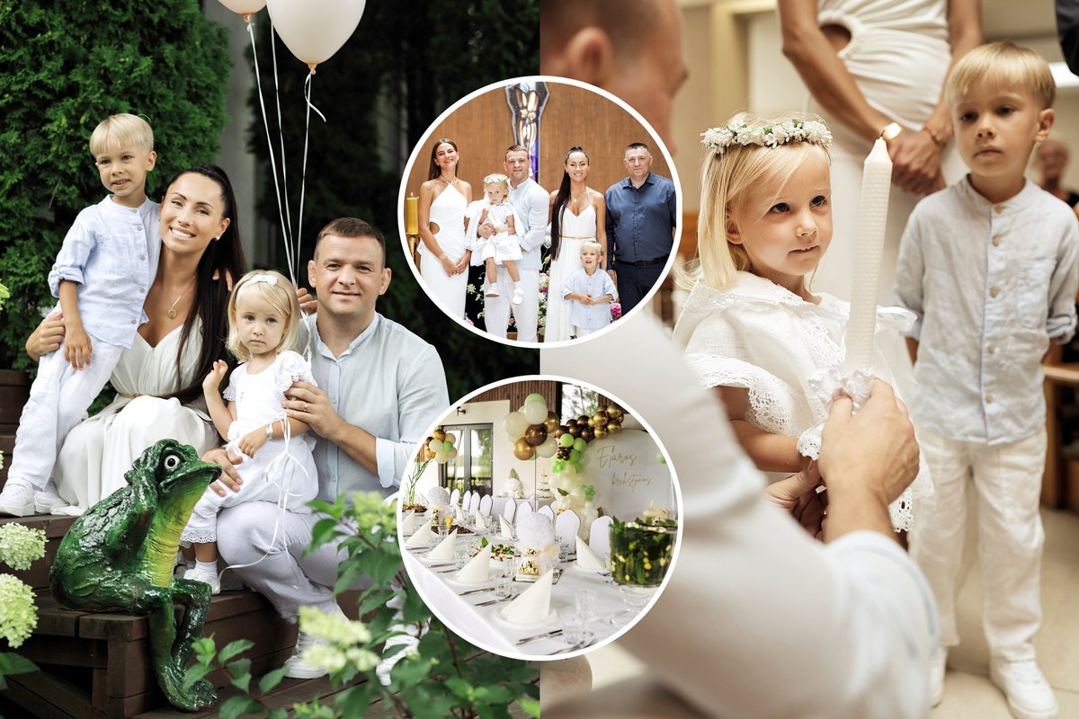 Greta Lebedeva ir Aleksandras Kazakevič pakrikštijo dukrą Elarą: iškėlė šventę viloje ant ežero ...