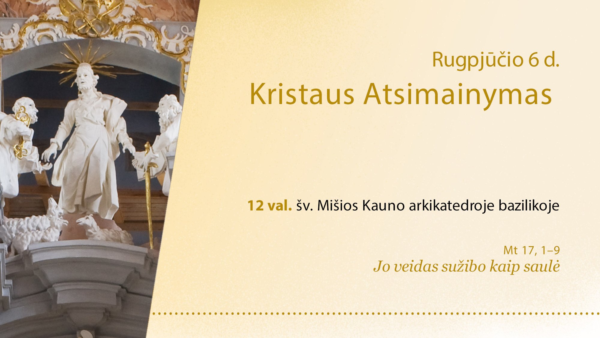 Sekmadienio šv. Mišios iš Kauno arkikatedros bazilikos - Delfi TV