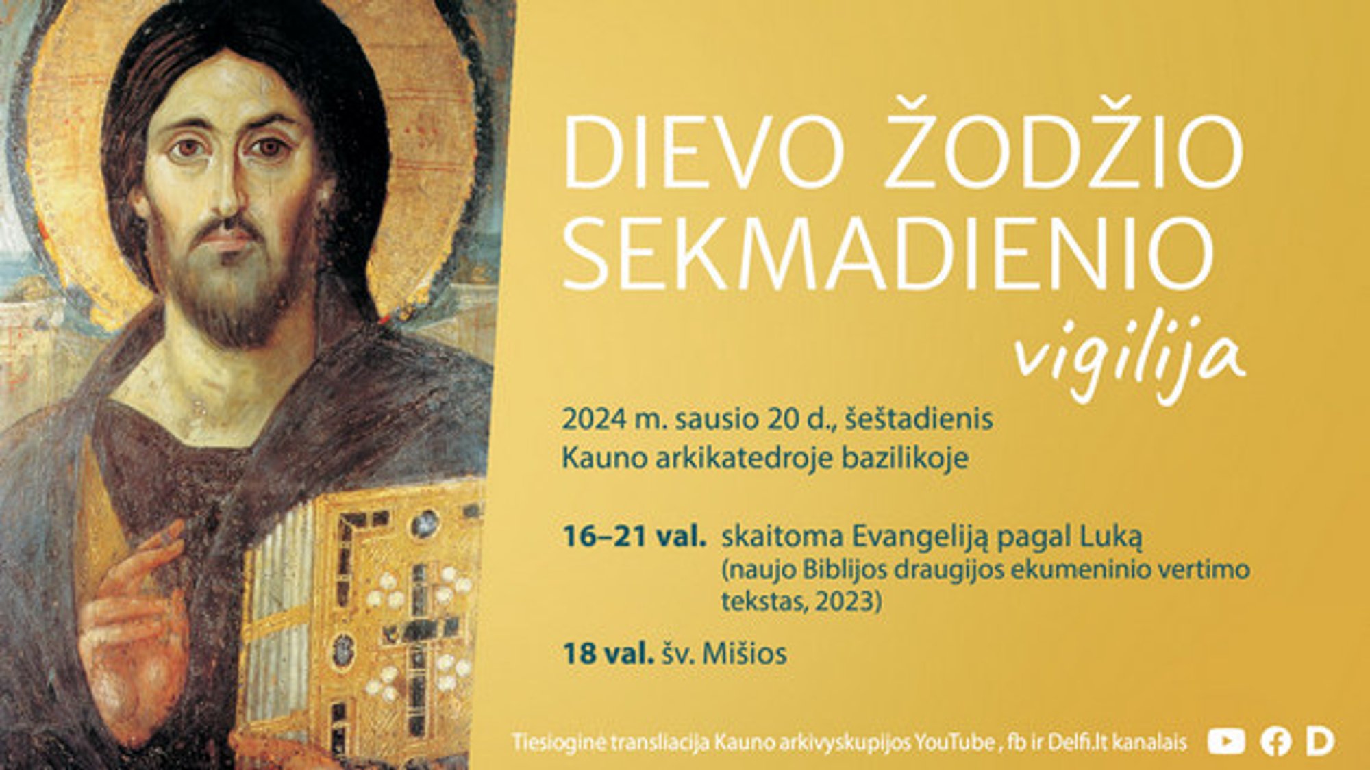 Šv. Mišios iš Kauno arkikatedros bazilikos - Delfi TV