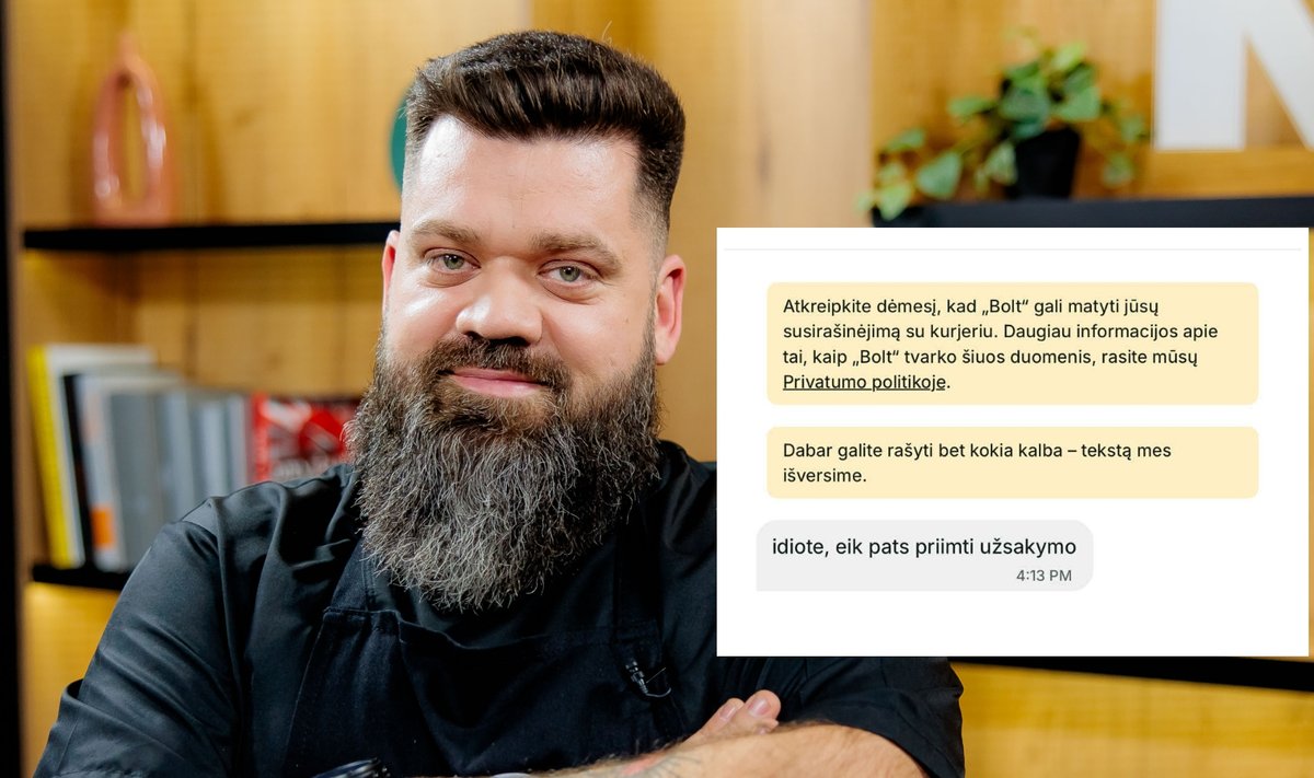 Šefas Vylius Blauzdavičius sulaukė neįtikėtinai nepagarbios „Bolt Food ...
