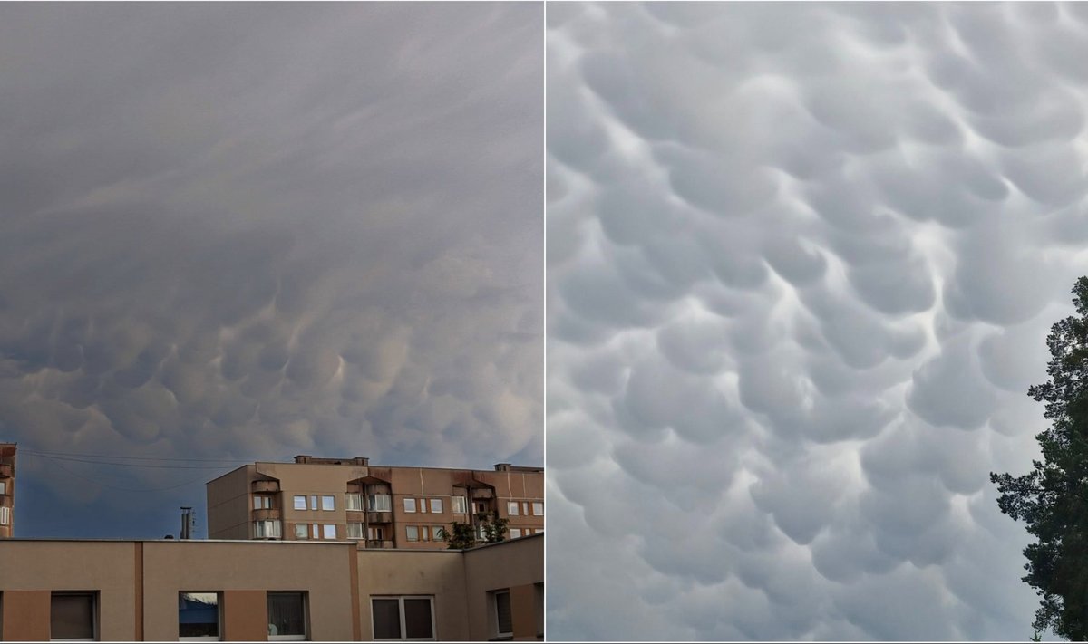 Įspūdingi mammatus debesys Lietuvoje - Delfi vasara