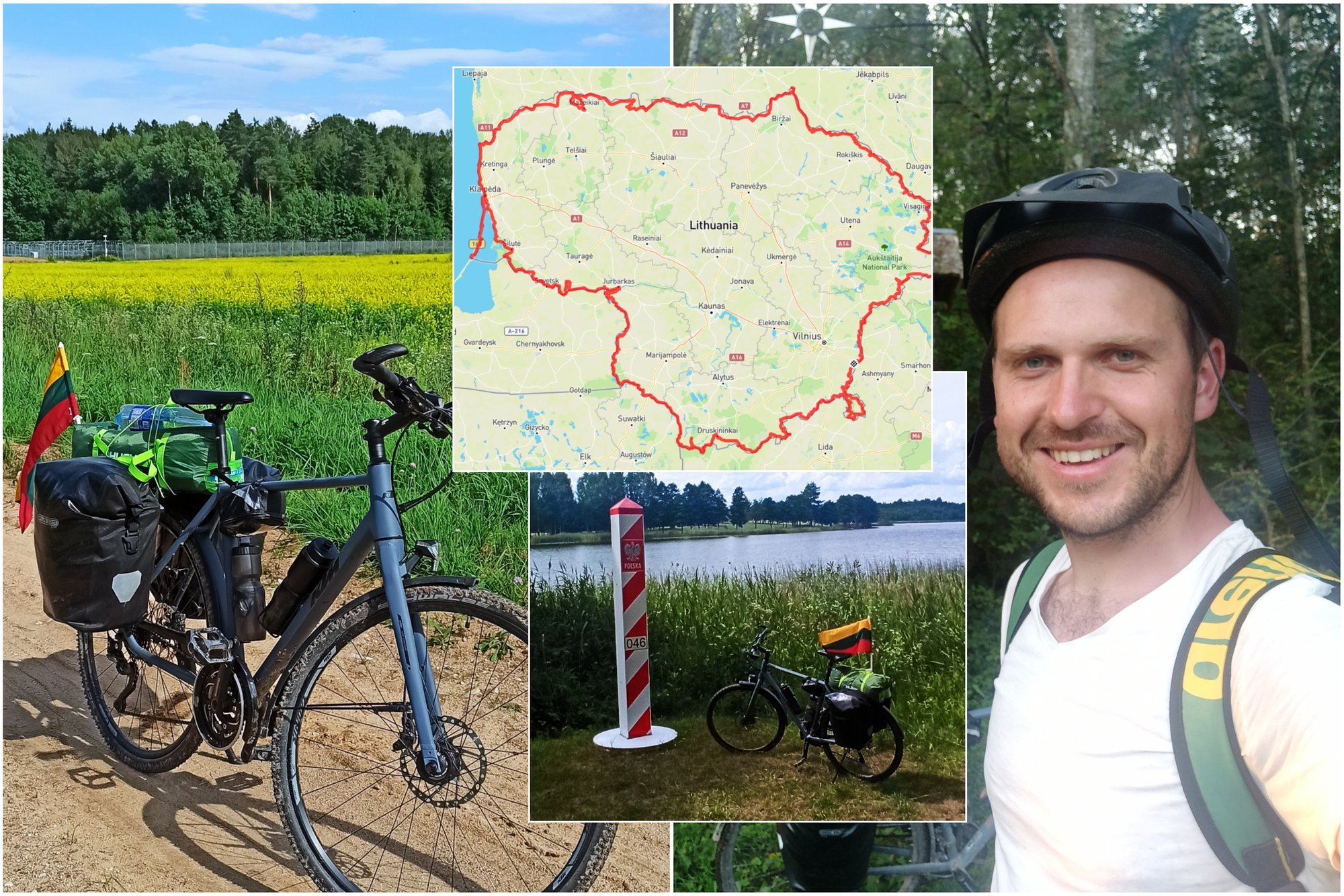 Edvardas dviračiu apmynė visą Lietuvą: iš toli matyta „Z“ raidė ...