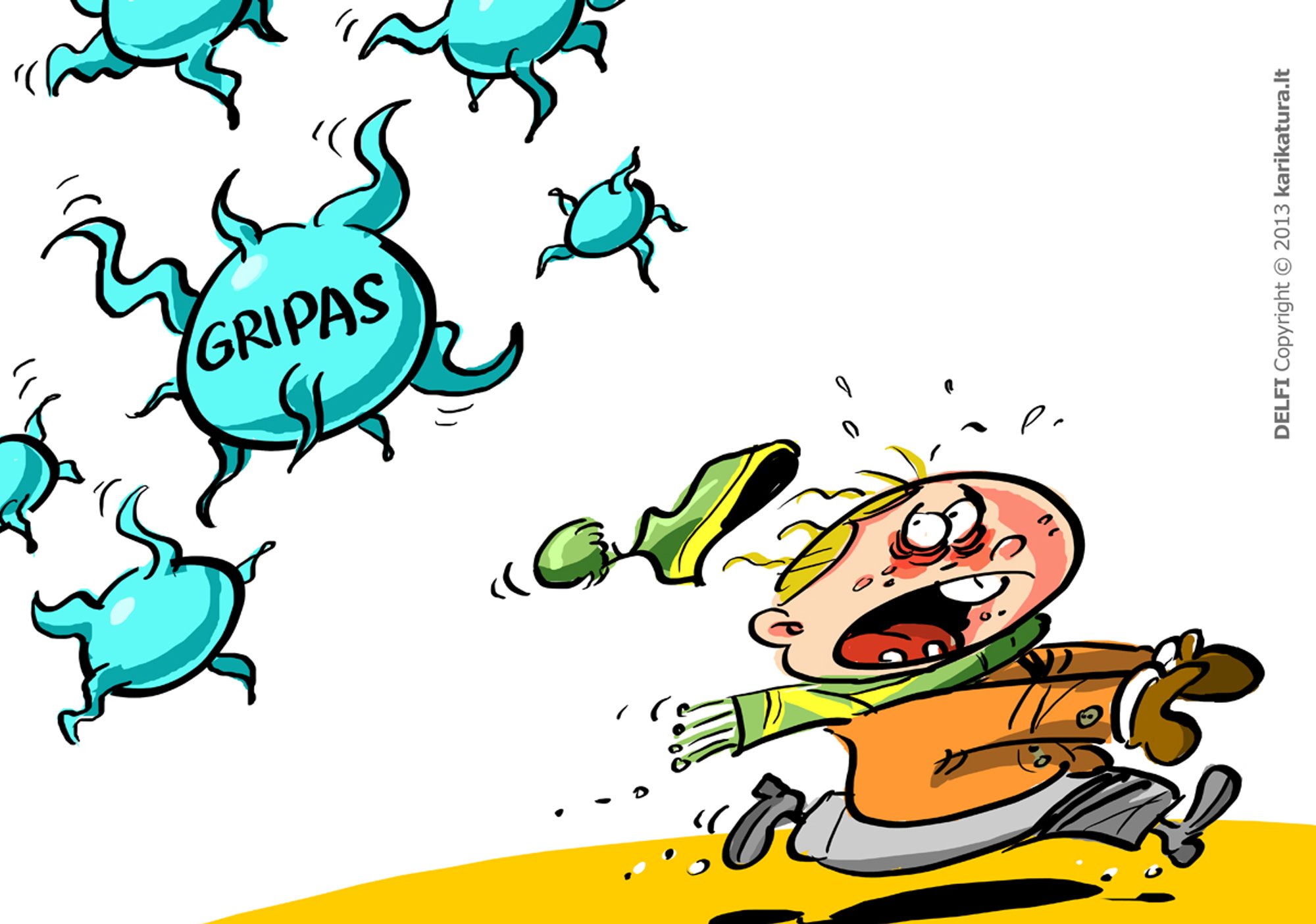 Gripo epidemijos gniaužtuose – du trečdaliai Lietuvos - Delfi