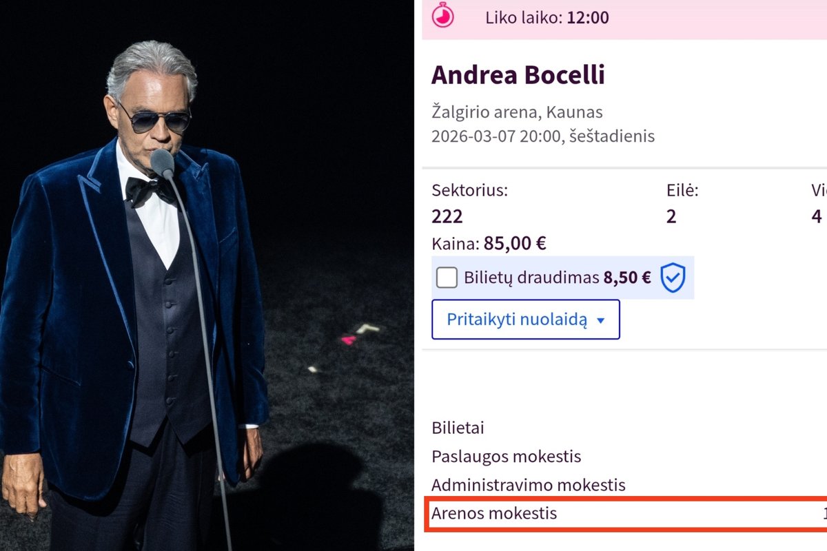 Perkant bilietą į į Andrea Bocelli koncertą – nuostaba mokesčio - Delfi ...