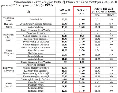 Nuo sausio keisis elektros tarifai: kam brangs, o kam pigs? - Delfi verslas