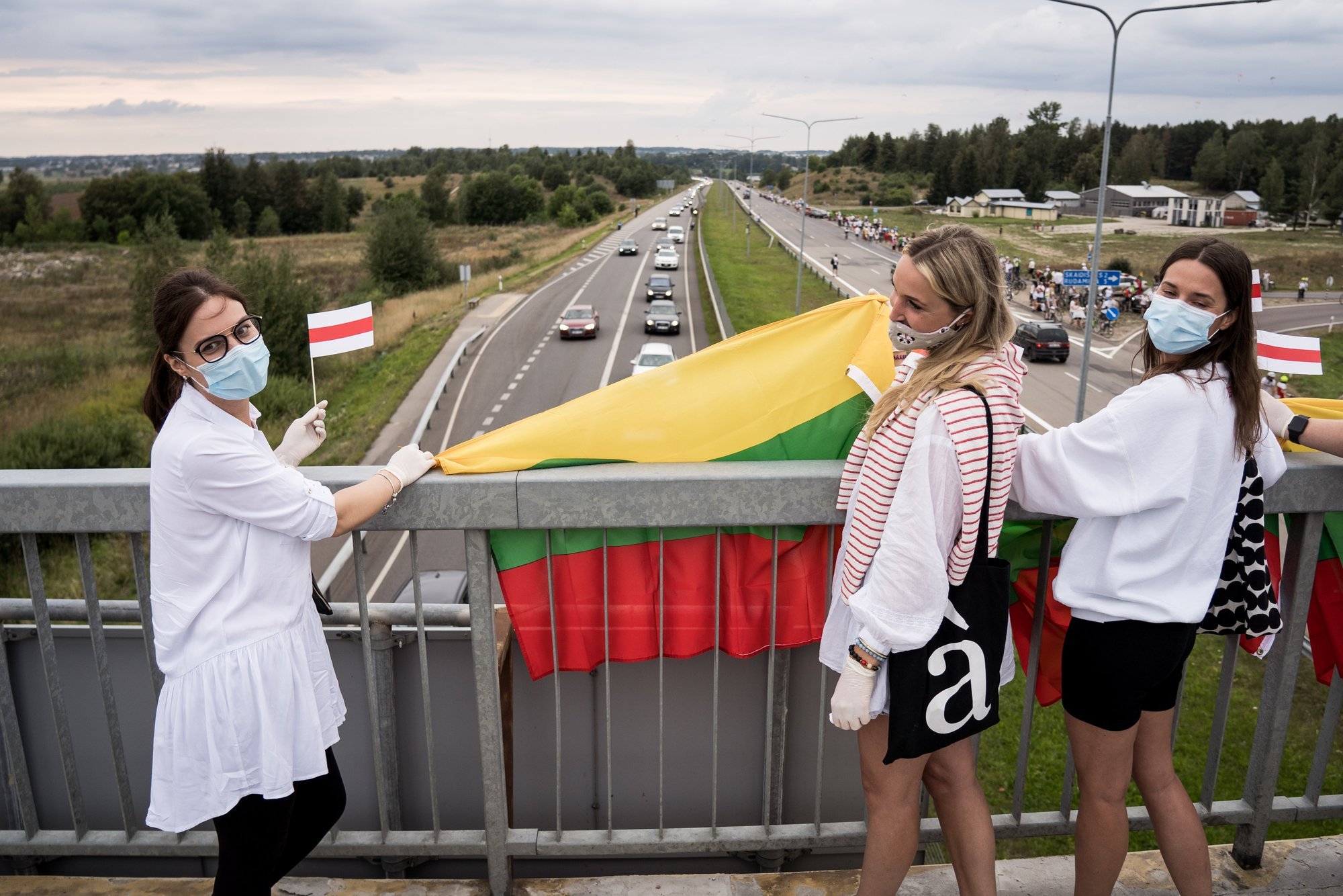 Lithuanians formed human chain from Vilnius to Medininkai in solidarity ...