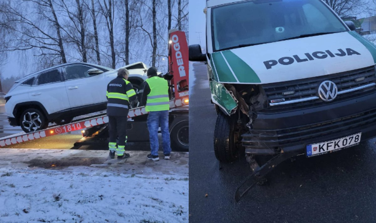 В Вильнюсе в ДТП попал полицейский автомобиль: есть пострадавшие - Delfi RU