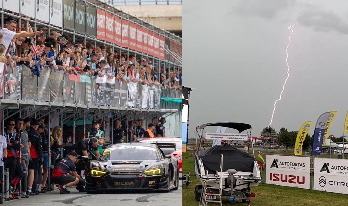 Palangos lenktynes temdo audros debesys: žiūrovai skirstosi užklupti ...